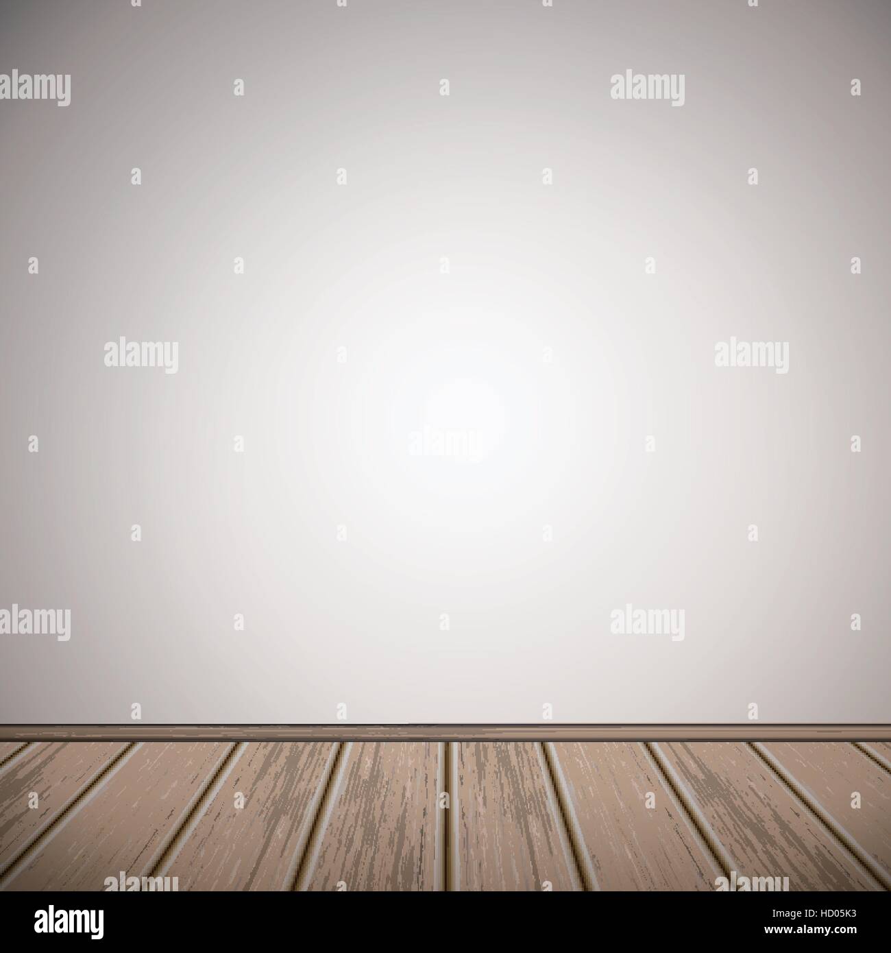 interior scene with empty wall and wooden floor in retro style Stock ...