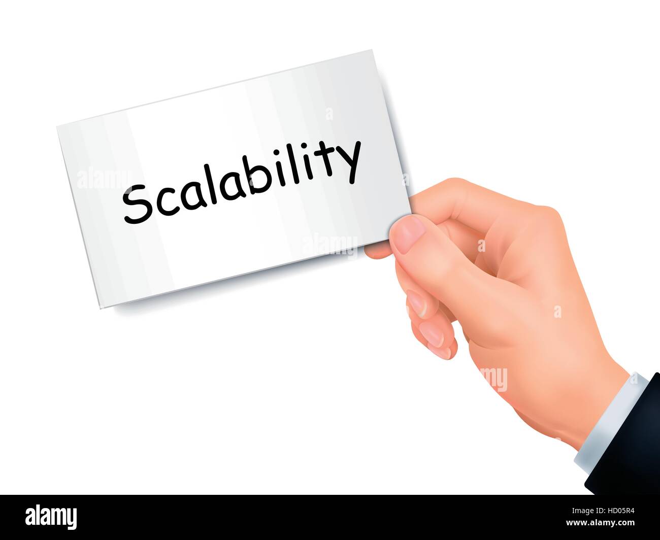 scalability card in hand isolated over white background Stock Vector ...