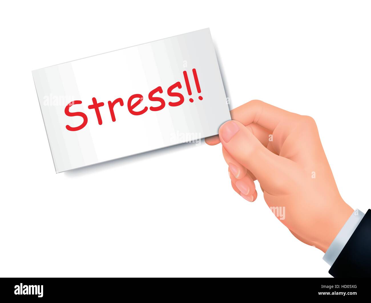 stress card in hand isolated over white background Stock Vector Image ...