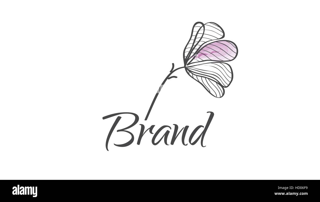 Flower vector logo design template Stock Vector Image & Art - Alamy