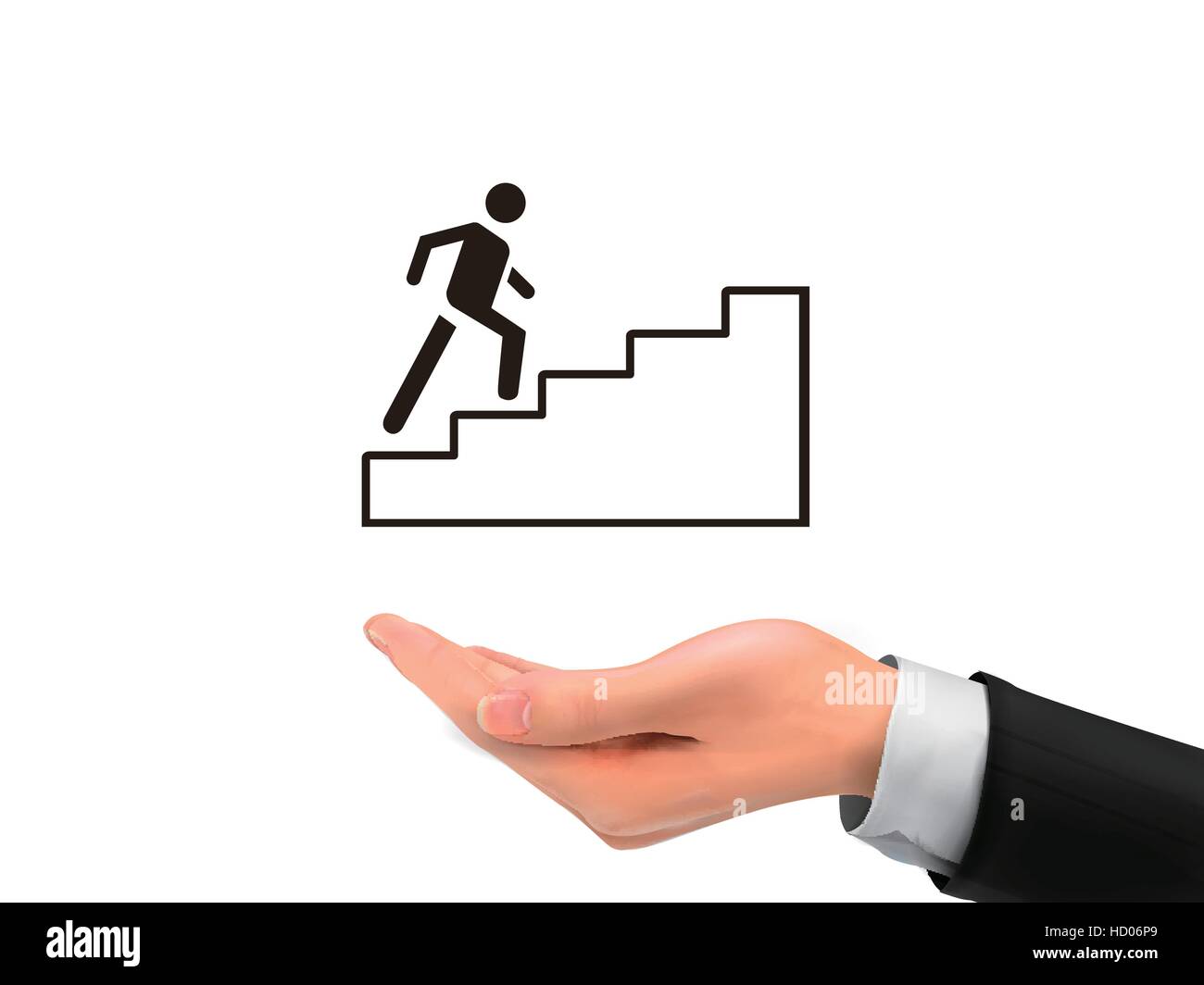 Walking up stairs Stock Vector Images - Alamy