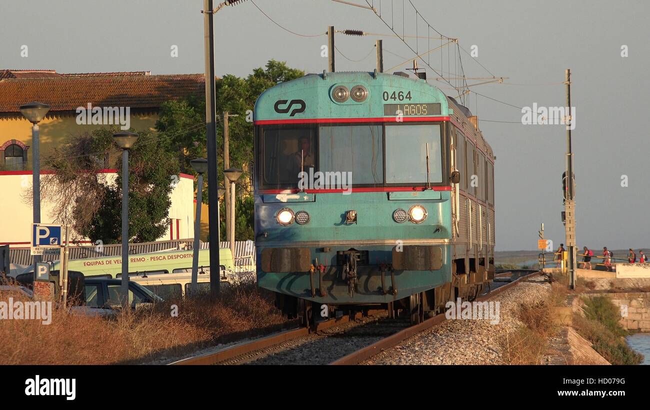 Commuter Train And Track Stock Photo - Alamy