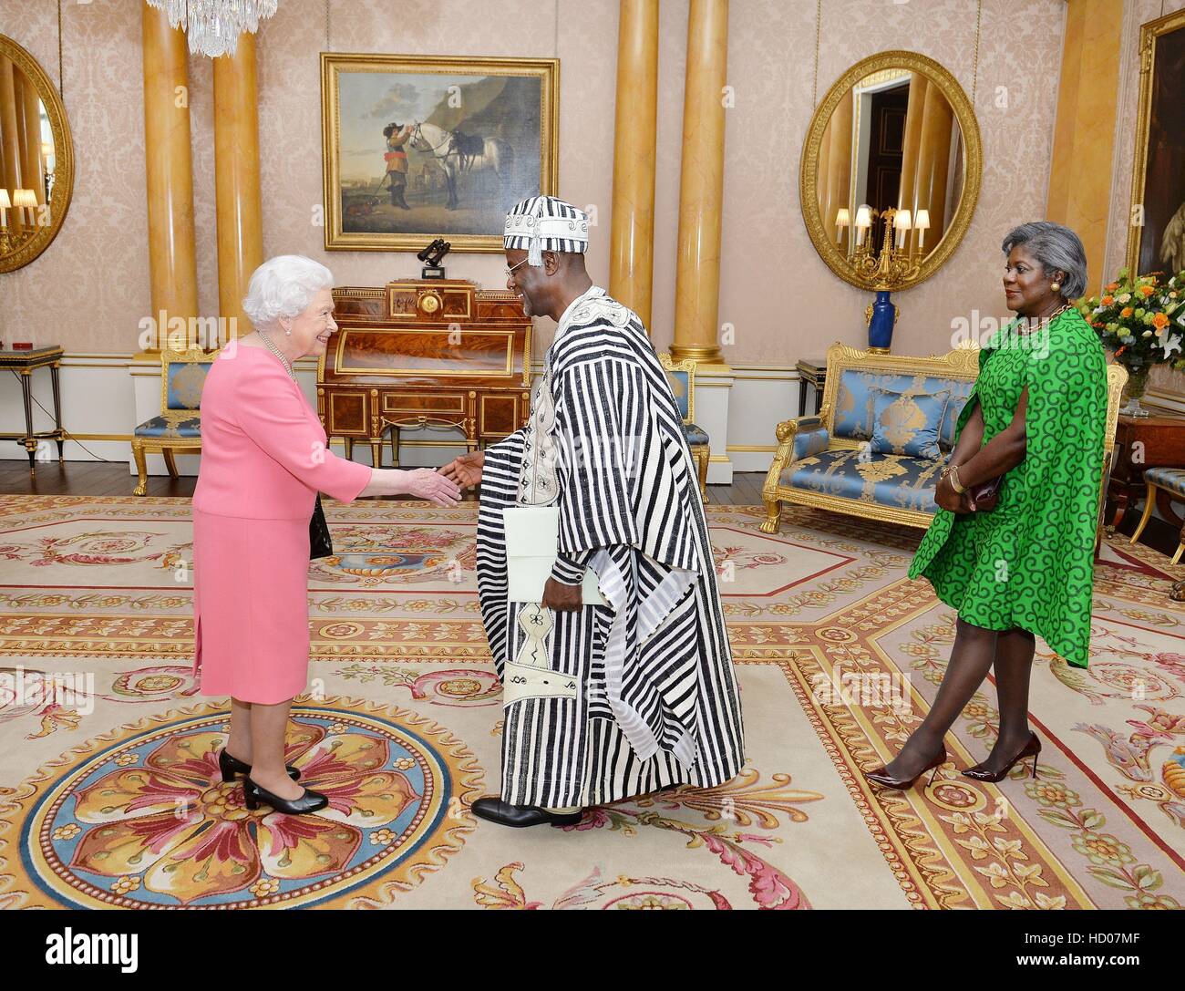 Queen Elizabeth II meets His Excellency Dr Muhammed Sheriff the ...