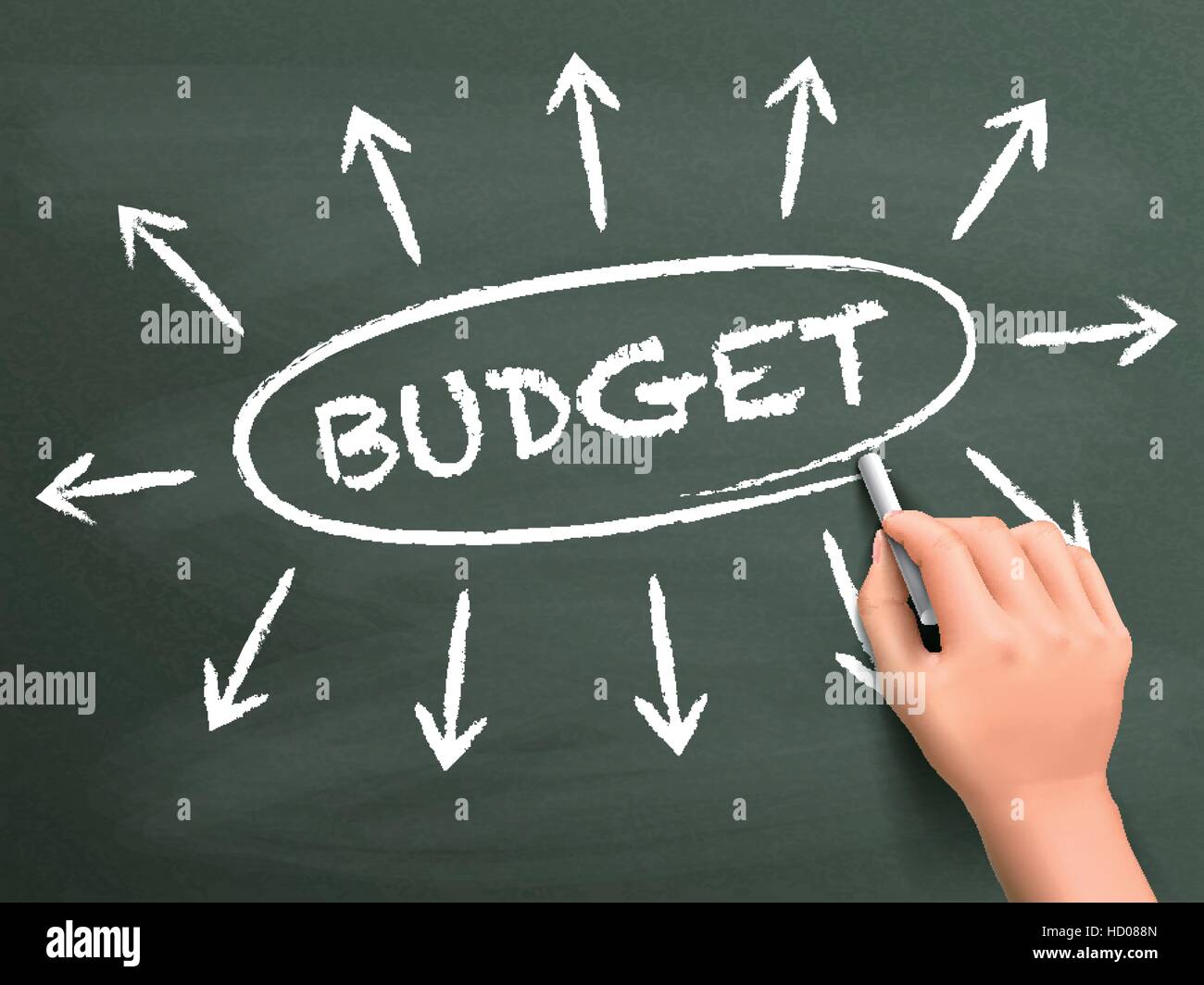 budget word written by hand on blackboard Stock Vector Image & Art - Alamy