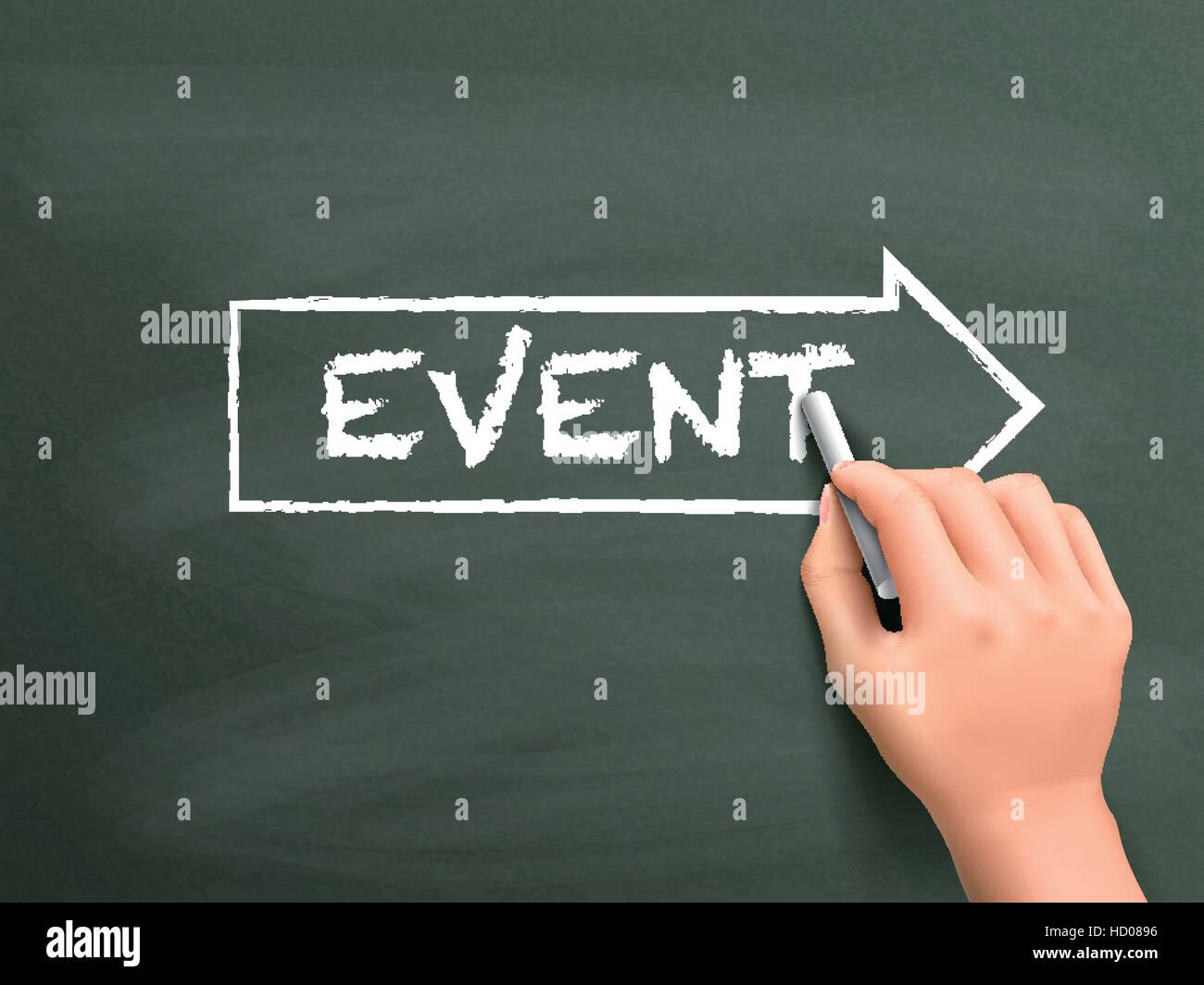 Event word written 3d hand hi-res stock photography and images - Alamy