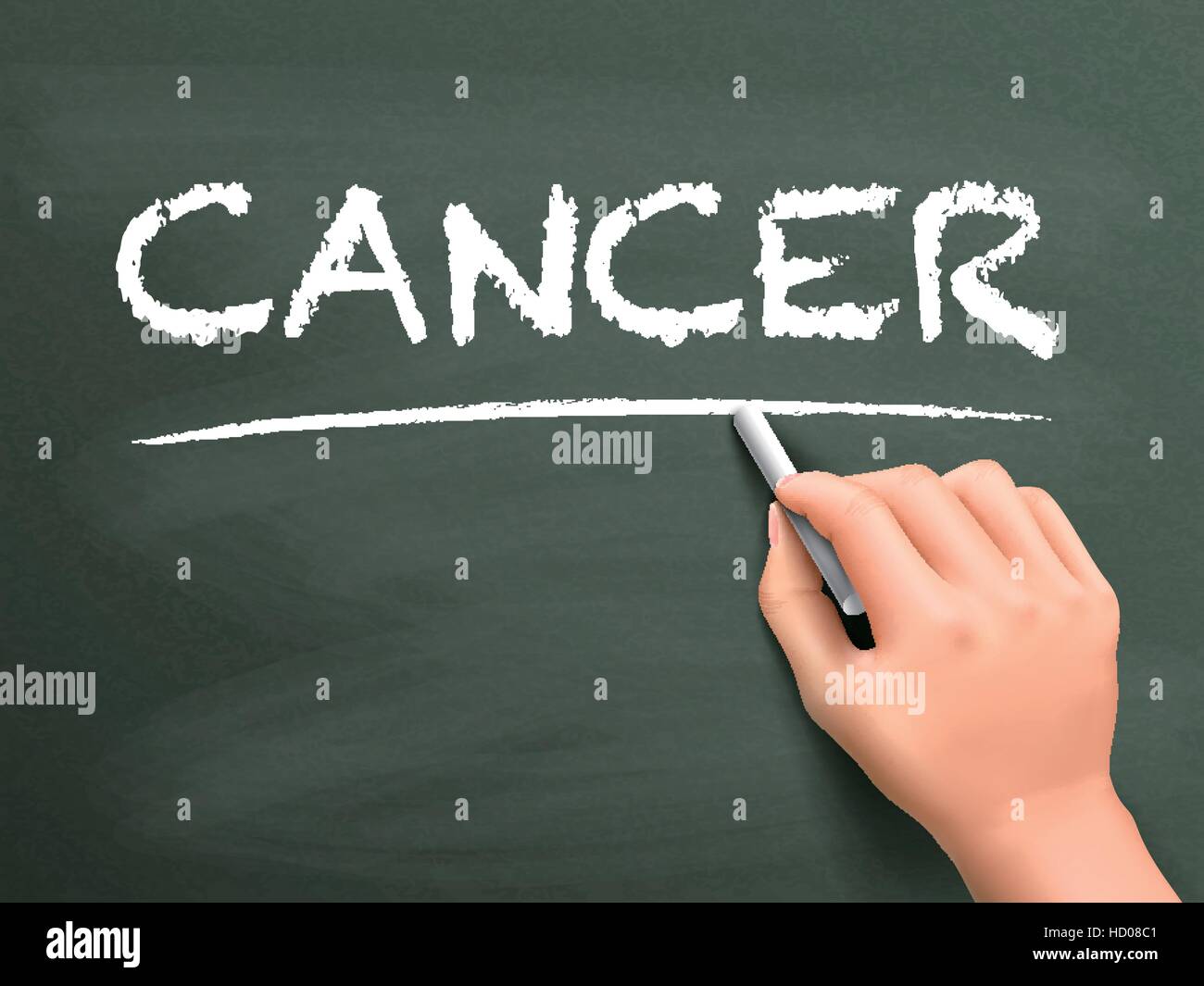 cancer word written by hand on blackboard Stock Vector Image & Art - Alamy