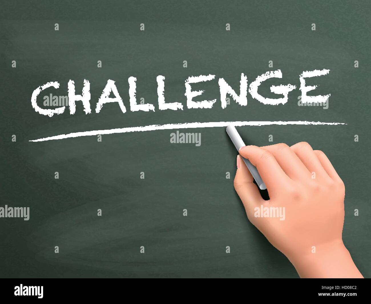 challenge word written by hand on blackboard Stock Vector Image & Art ...