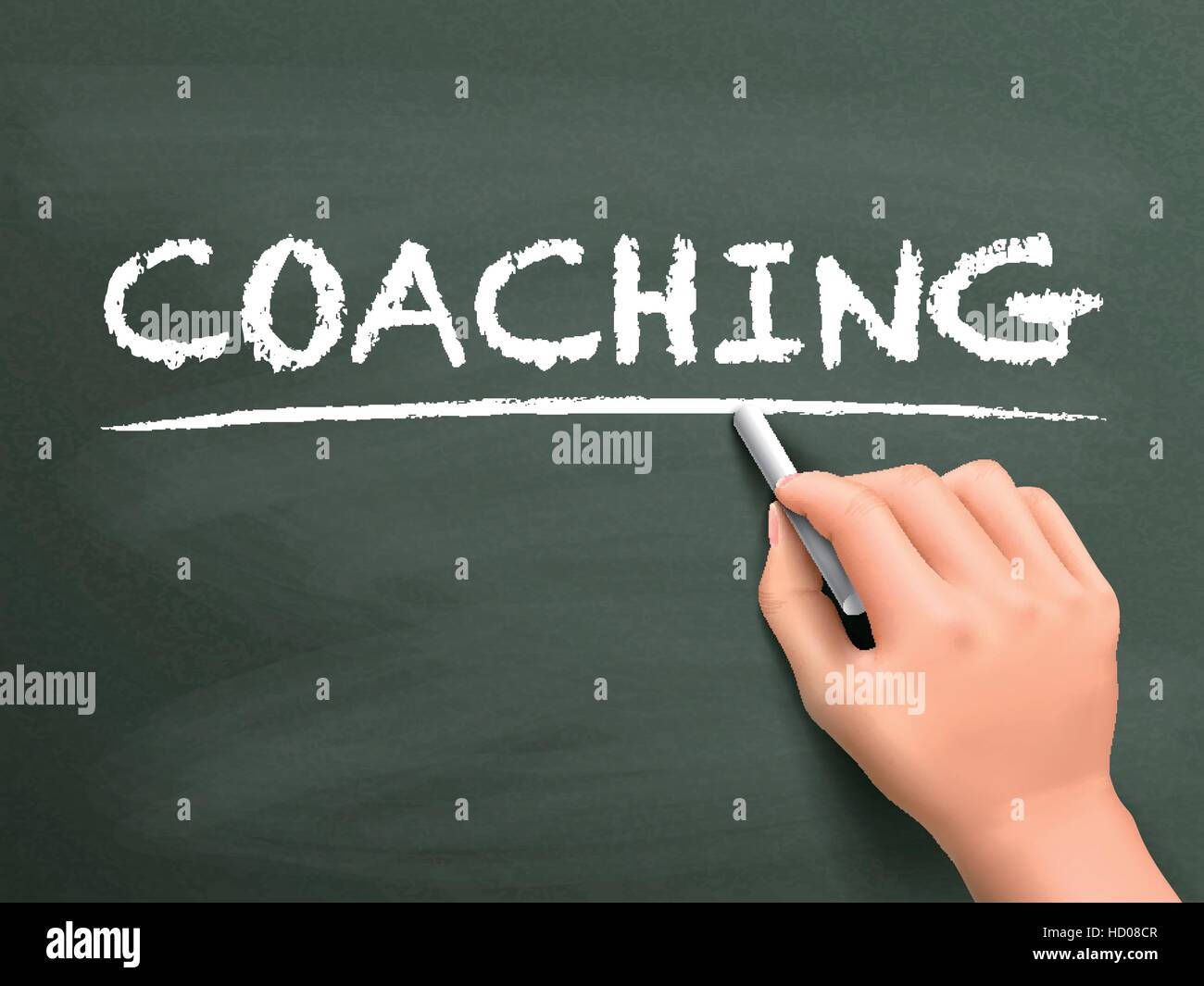 coaching word written by hand on blackboard Stock Vector Image & Art ...