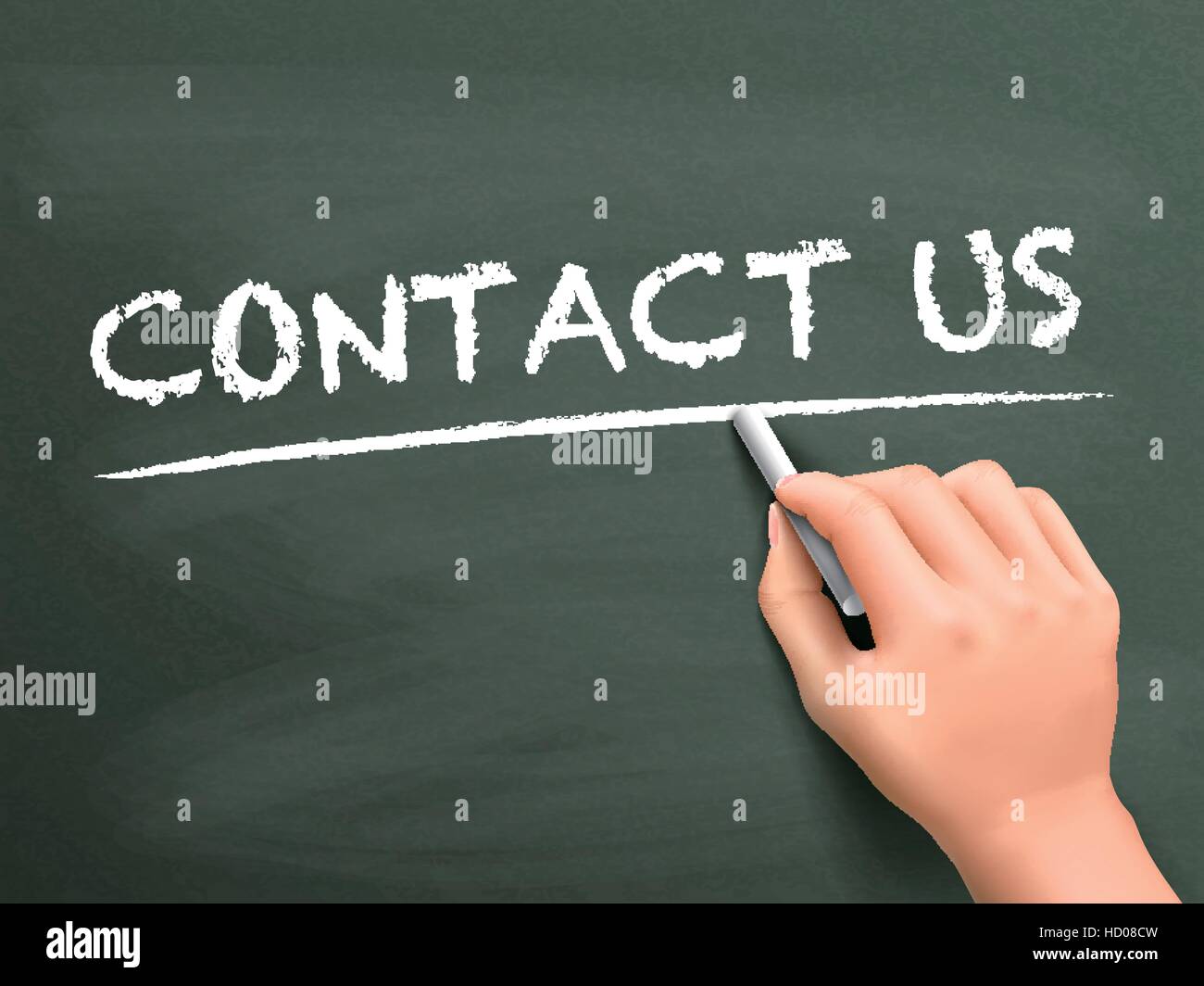 contact us words written by hand on blackboard Stock Vector Image & Art ...