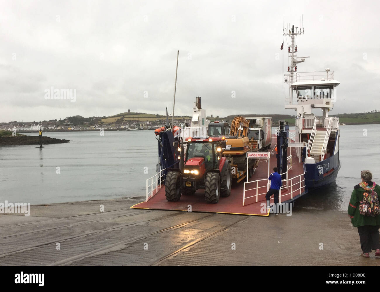 The Portaferry 2, the only serviceable boat of the Strangford ferry ...