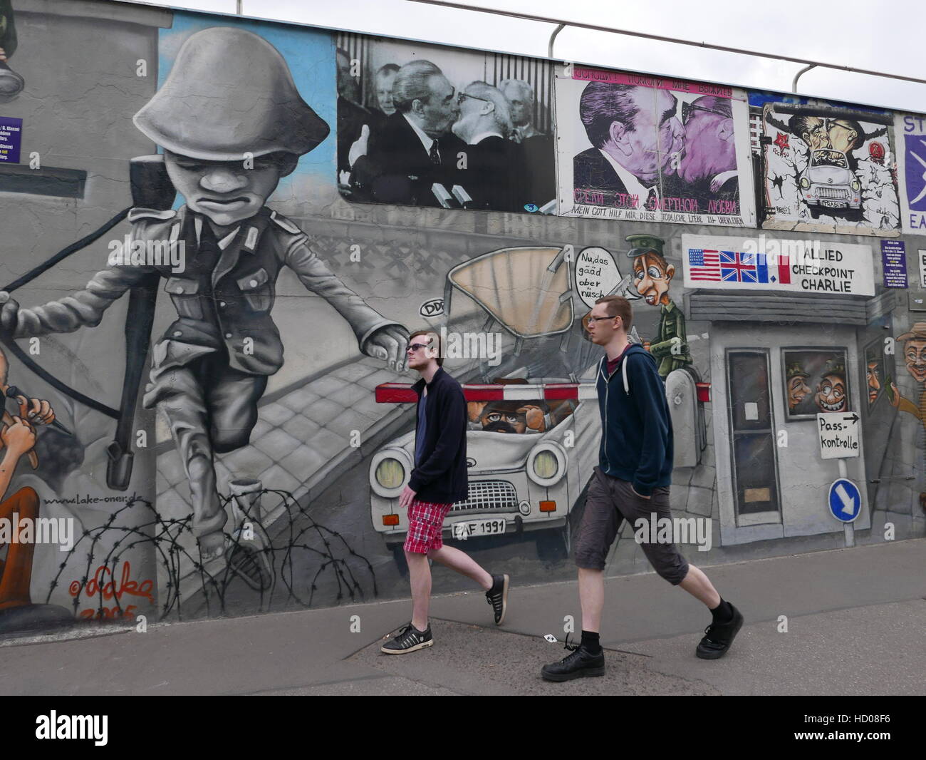 GERMANY - Berlin East Side Gallery, mural art on the Berlin Wall. photo ...