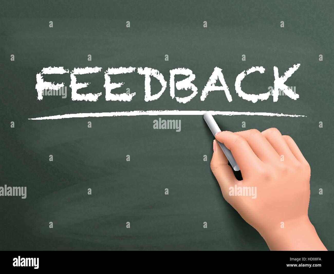 feedback word written by hand on blackboard Stock Vector Image & Art ...
