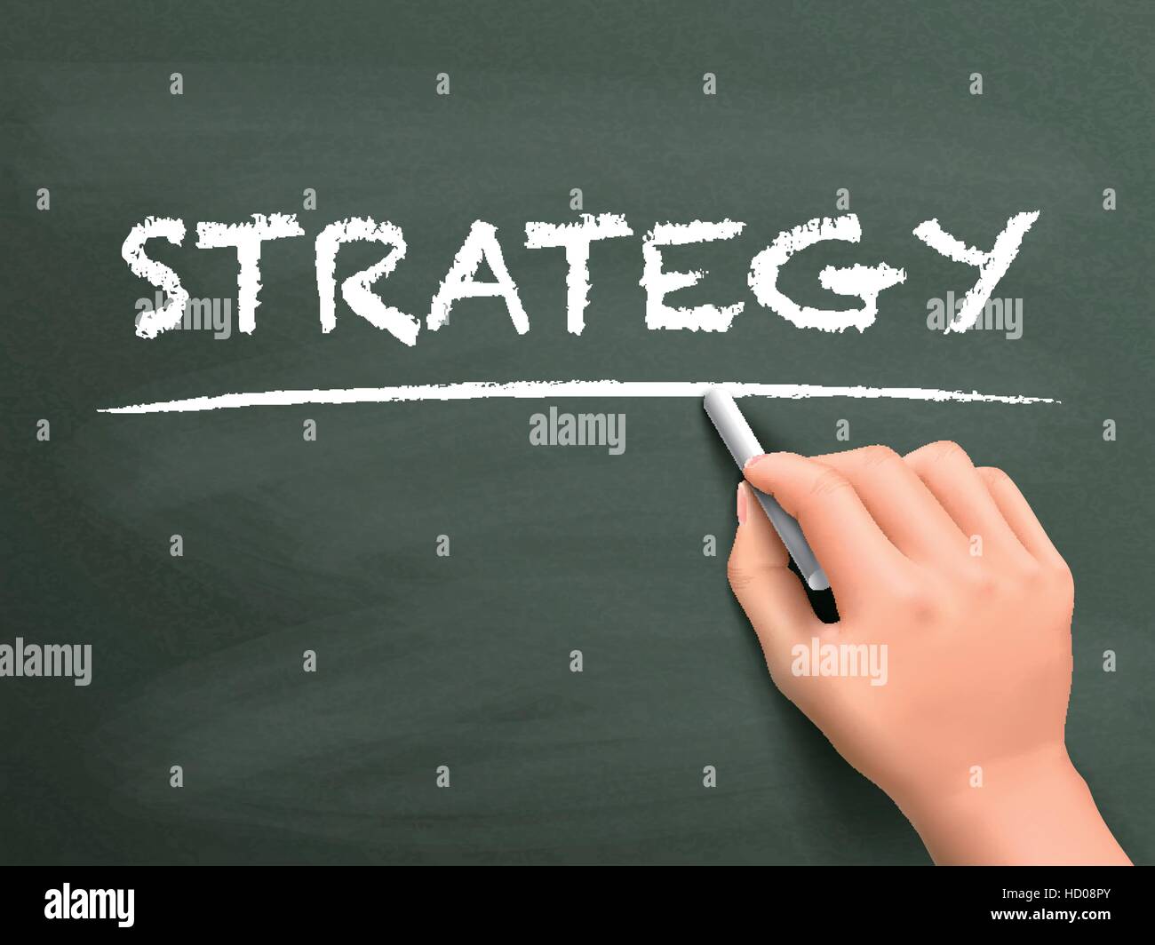 strategy concept written by hand on blackboard Stock Vector Image & Art ...