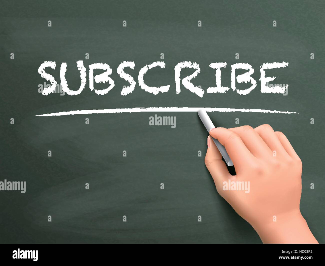 subscribe word written by hand on blackboard Stock Vector Image & Art ...
