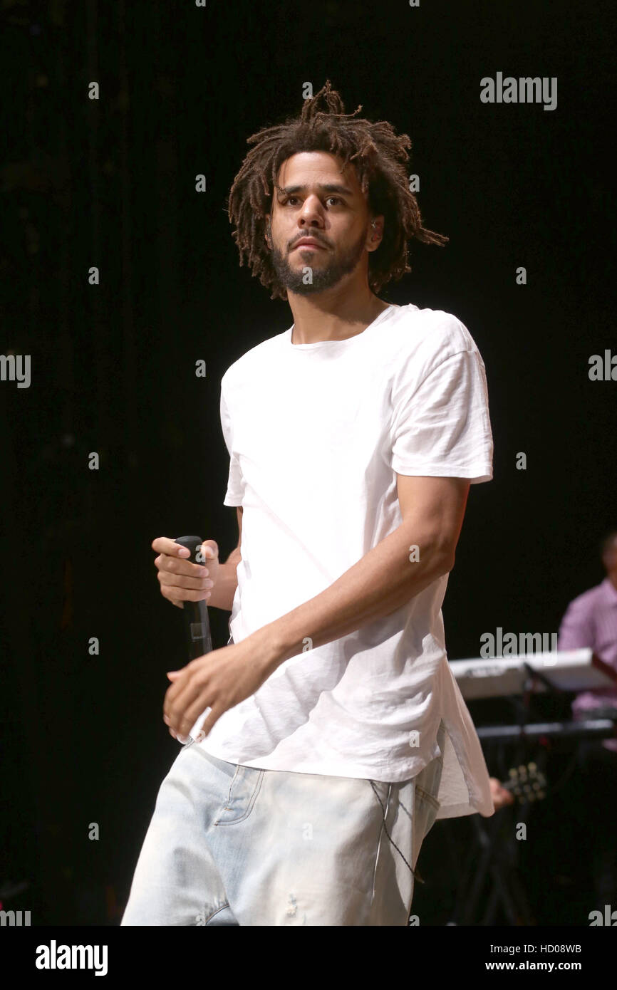 J. Cole on Day Two of the 2016 Billboard Hot 100 Festival, at Nikon at ...