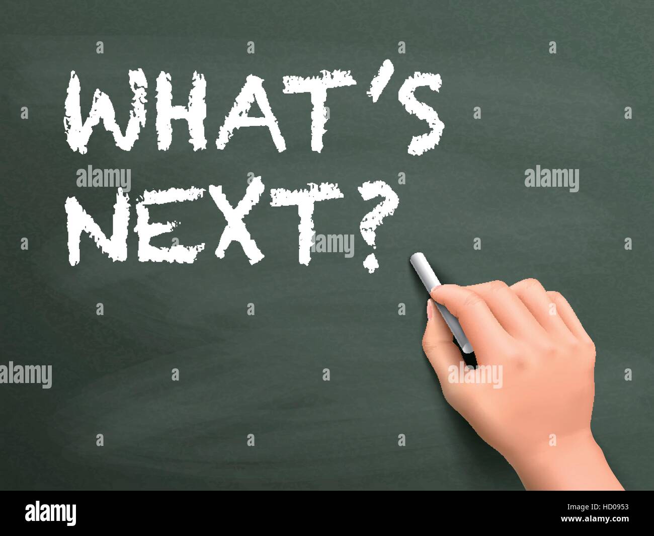 what is next words written by hand on blackboard Stock Vector Image ...