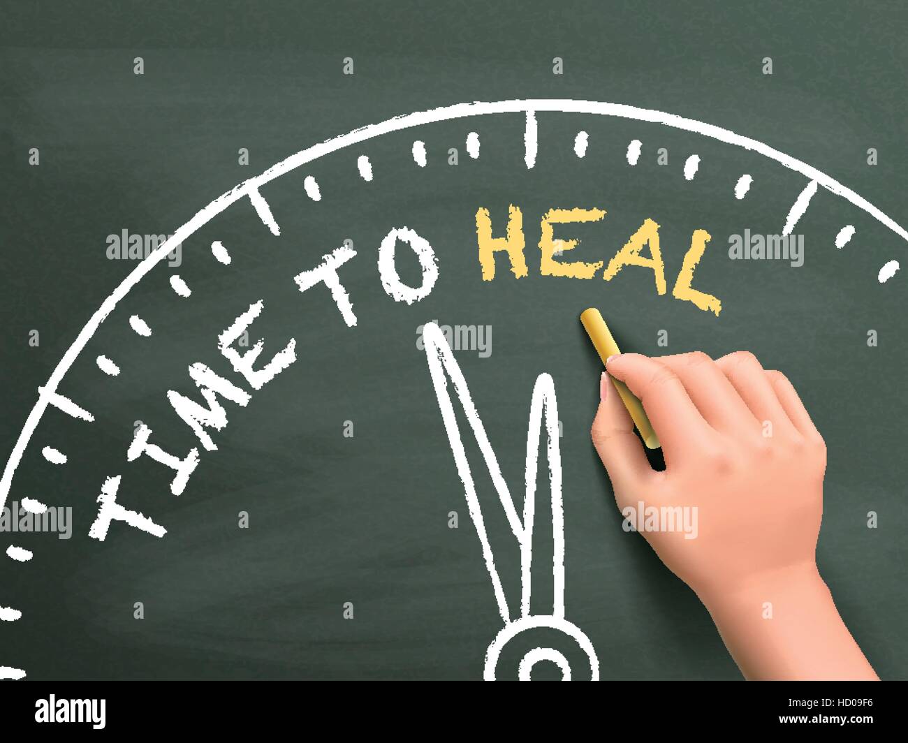 time to heal written by hand on blackboard Stock Vector Image & Art - Alamy