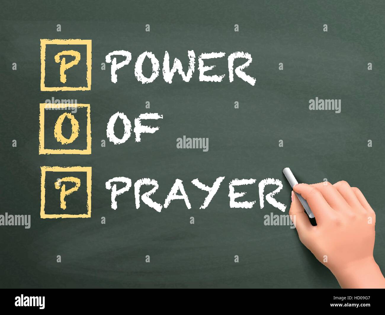 Power Of Prayer written by hand on blackboard Stock Vector Image & Art ...