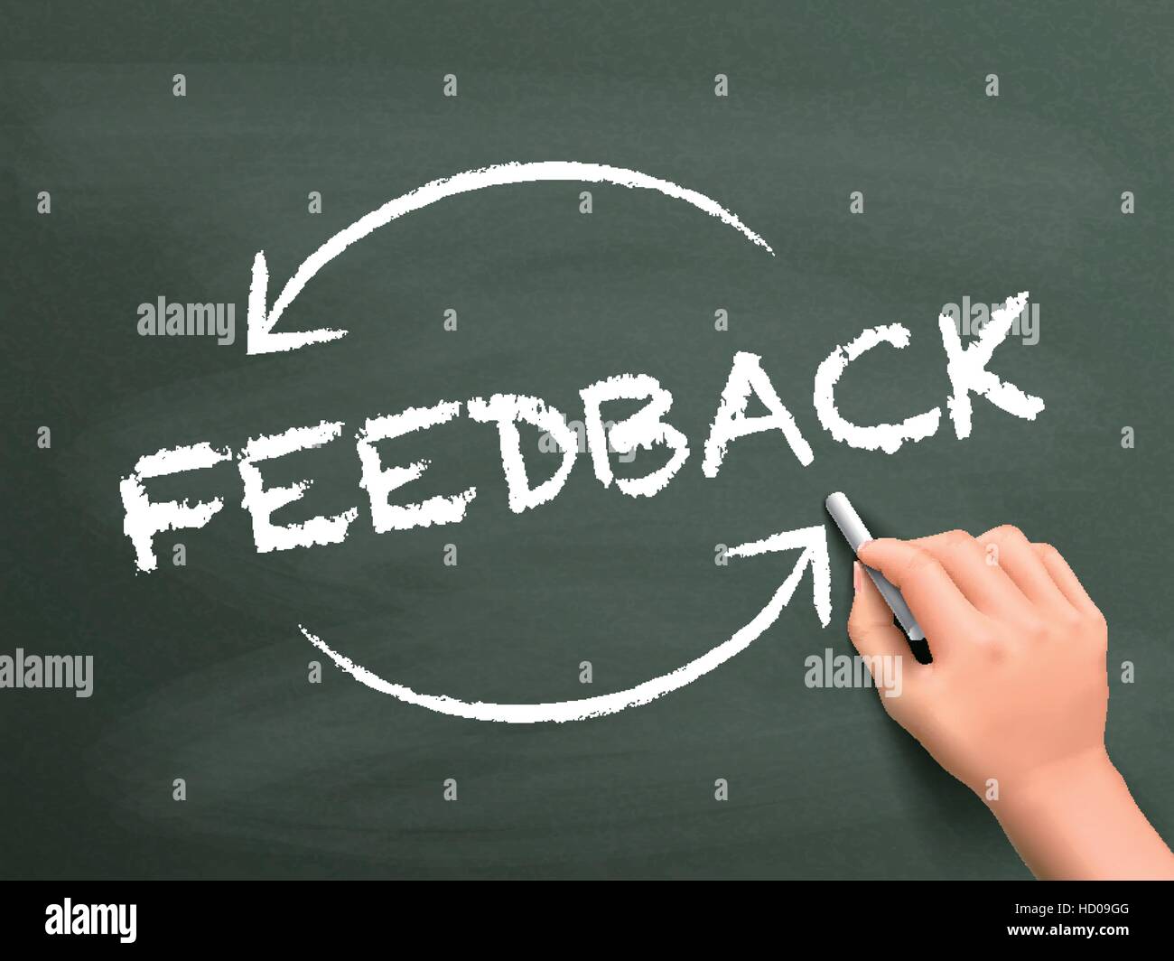 feedback word written by hand on blackboard Stock Vector Image & Art ...