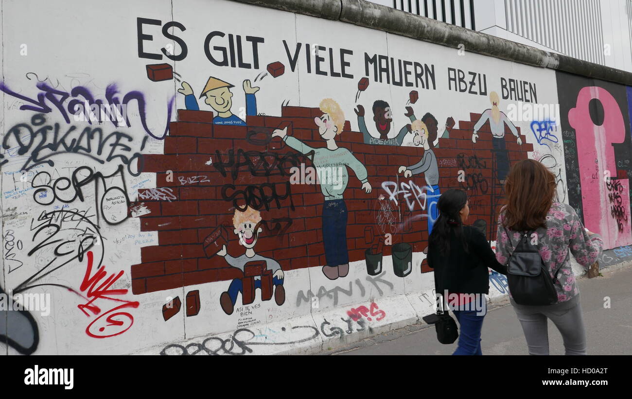 GERMANY - Berlin East Side Gallery, mural art on the Berlin Wall. photo ...