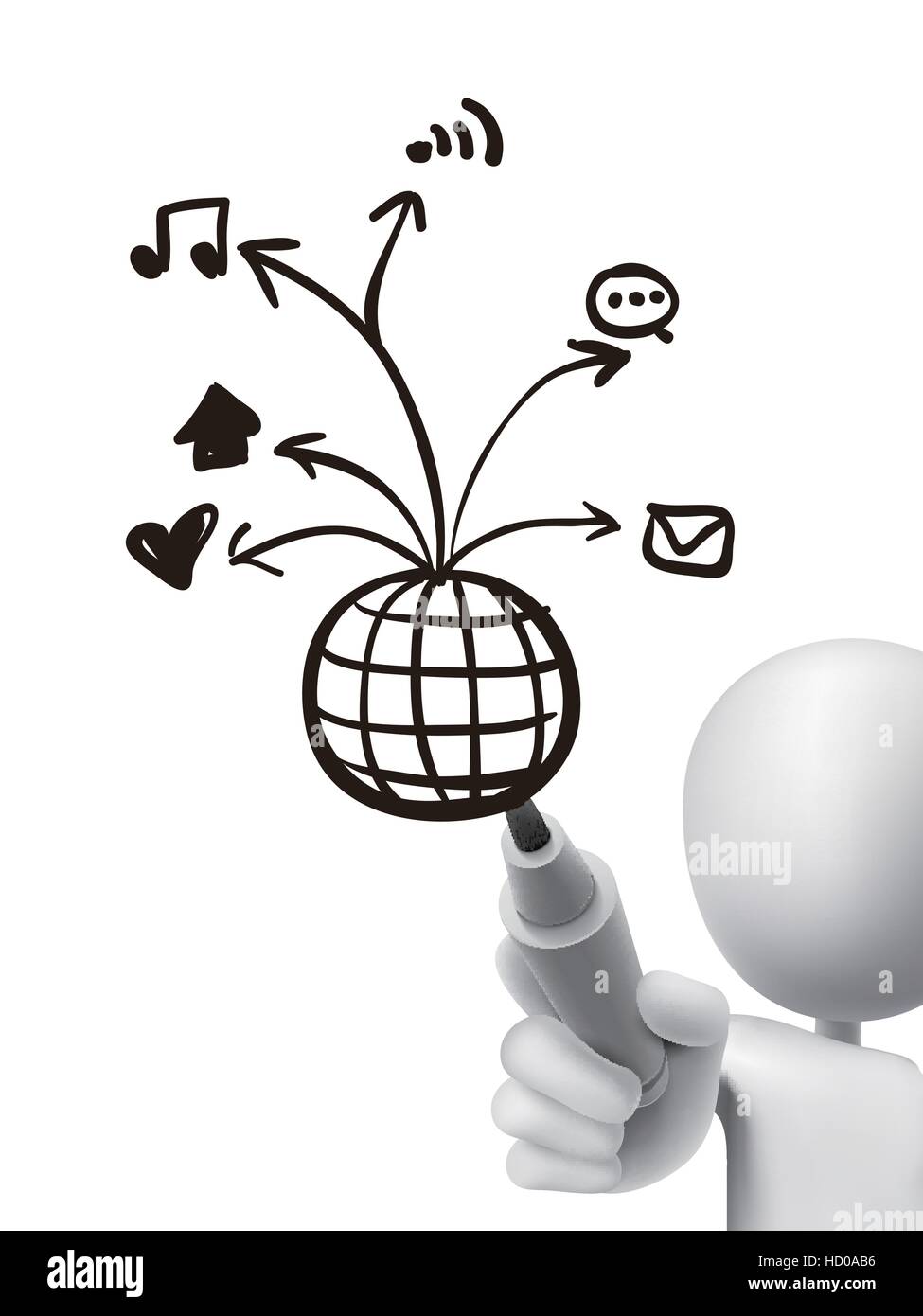 3d man seo search Stock Vector Images - Alamy