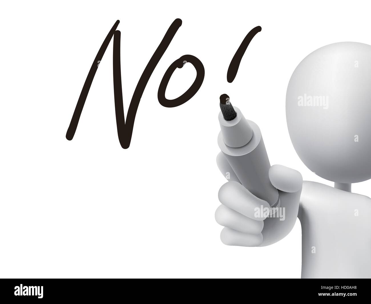 Warning 3d man Stock Vector Images - Alamy