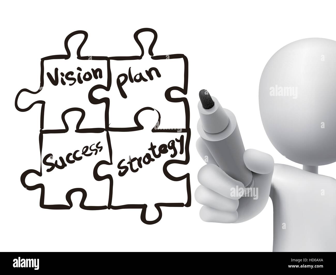 Business man writing work Stock Vector Images - Alamy