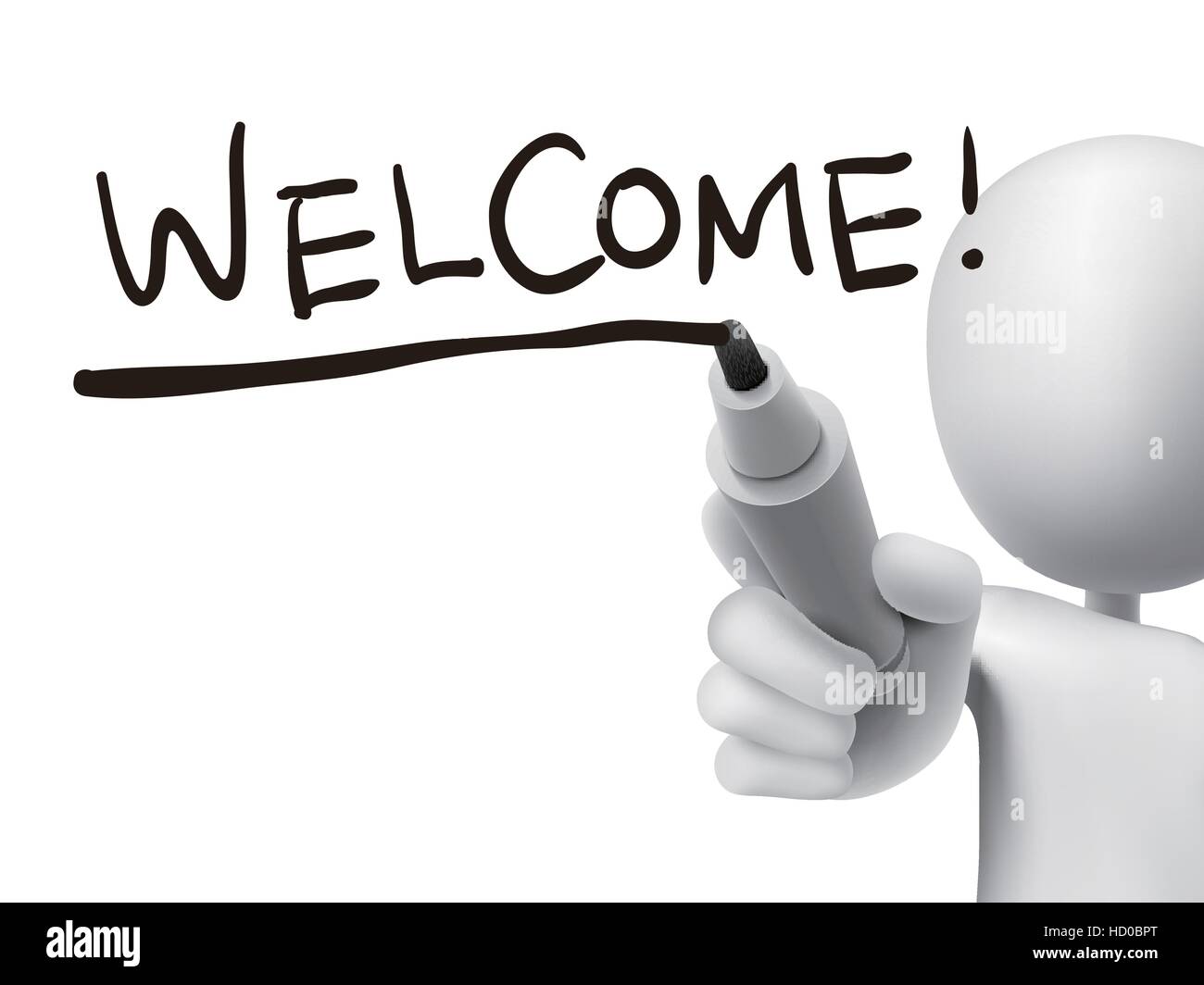 Welcome white whiteboard Stock Vector Images - Alamy