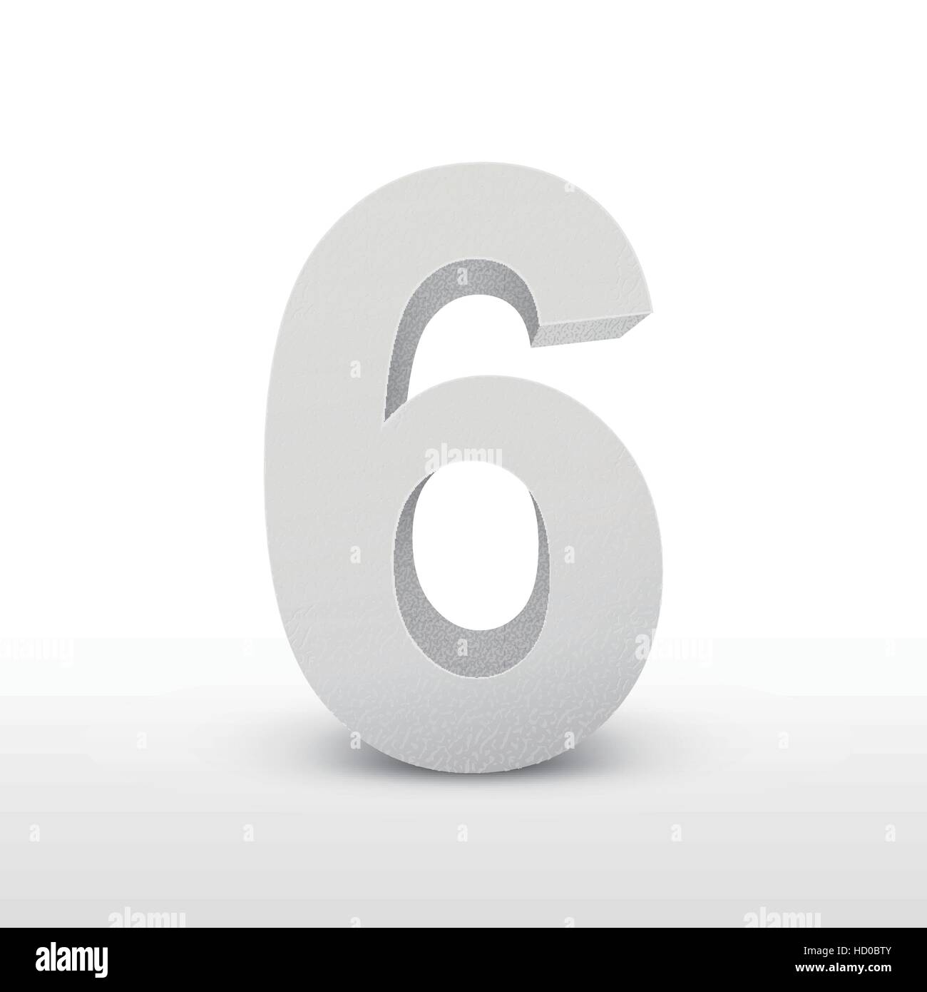 white texture number six isolated over white background Stock Vector ...