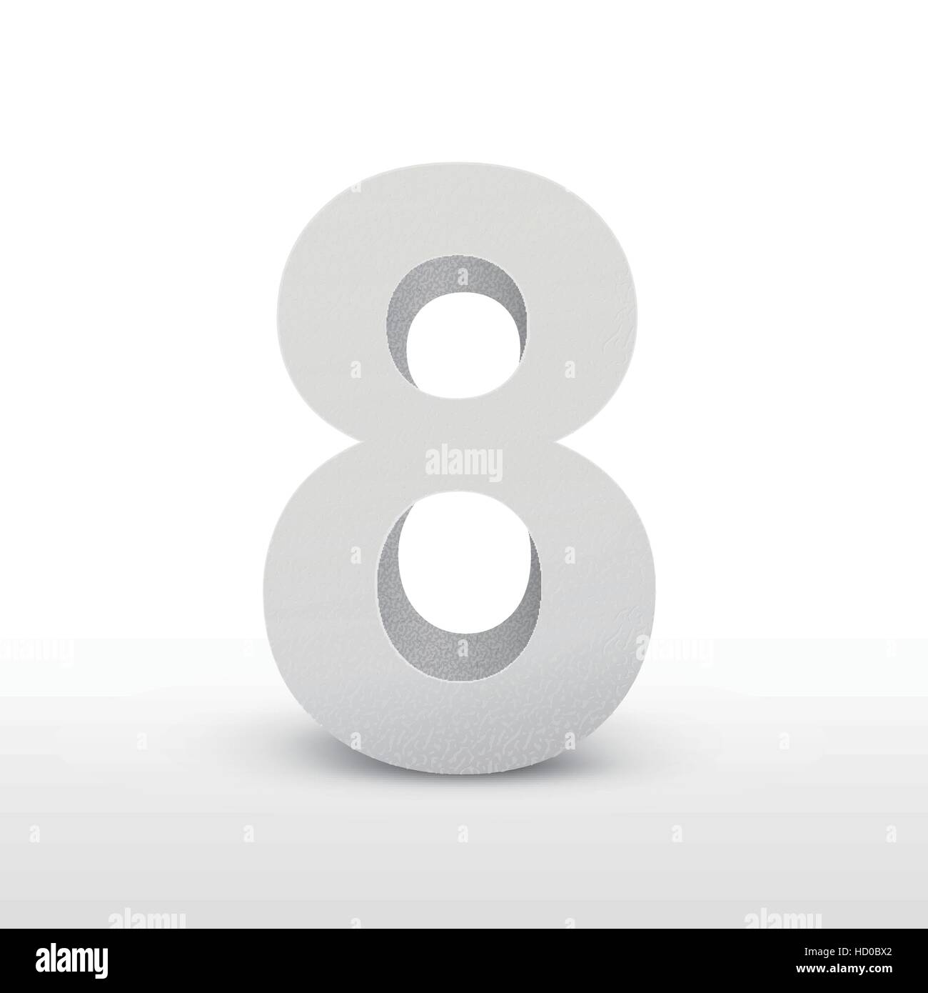 white texture number eight isolated over white background Stock Vector ...