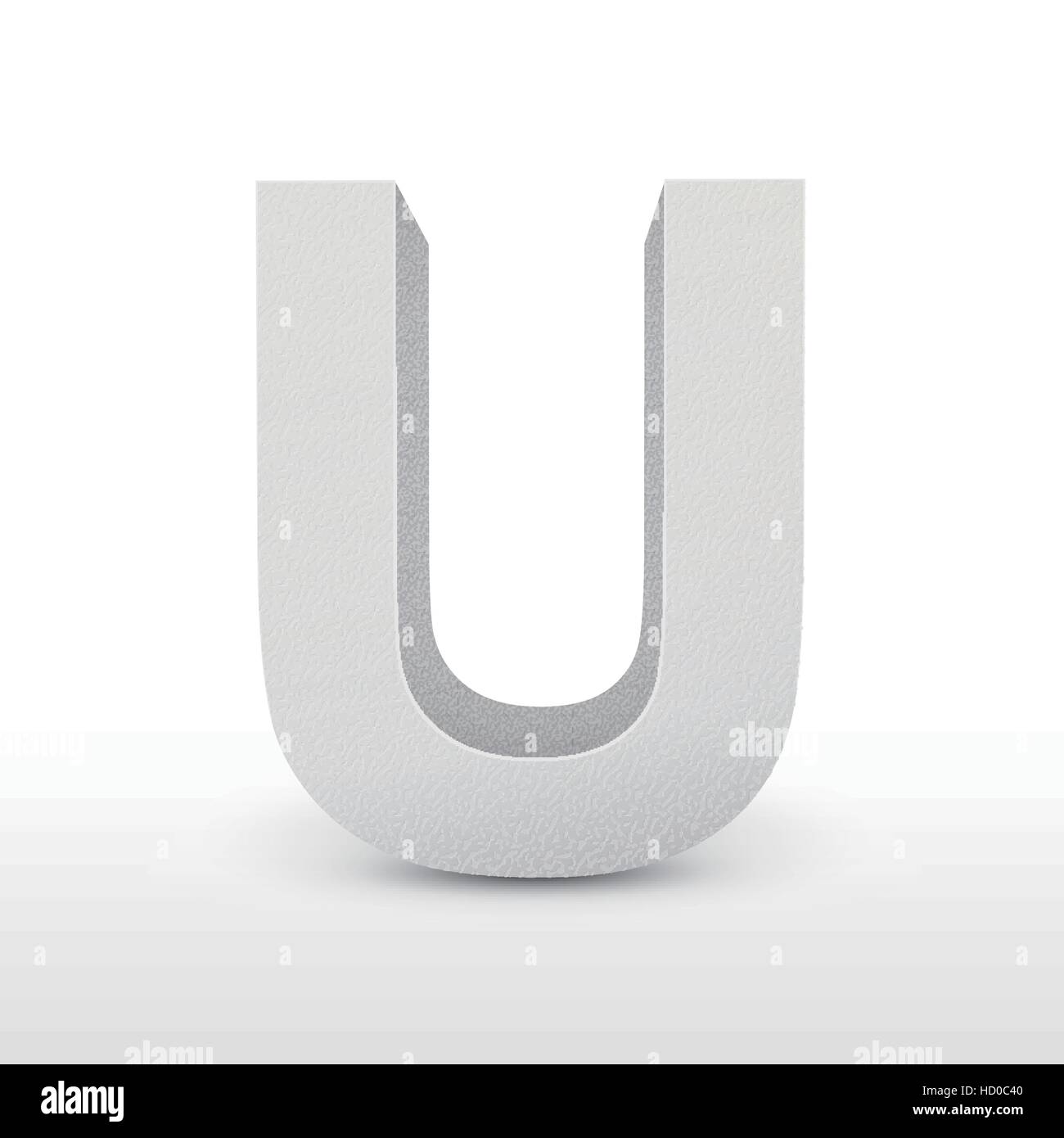 white letter U isolated on white background Stock Vector Image & Art ...