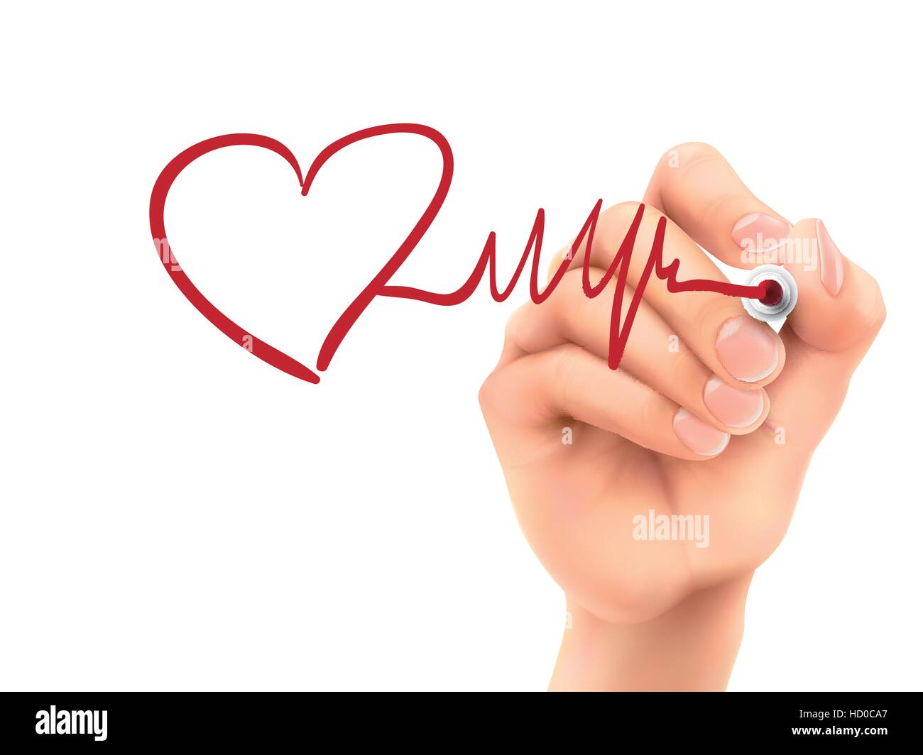 Heartbeat hand drawing hi-res stock photography and images - Alamy