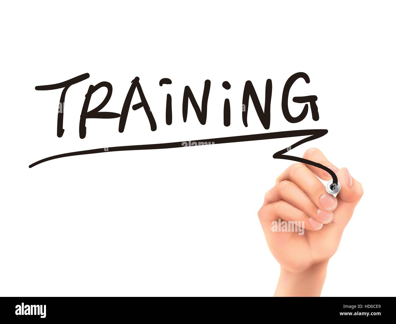 training word written by hand on a transparent board Stock Vector Image ...