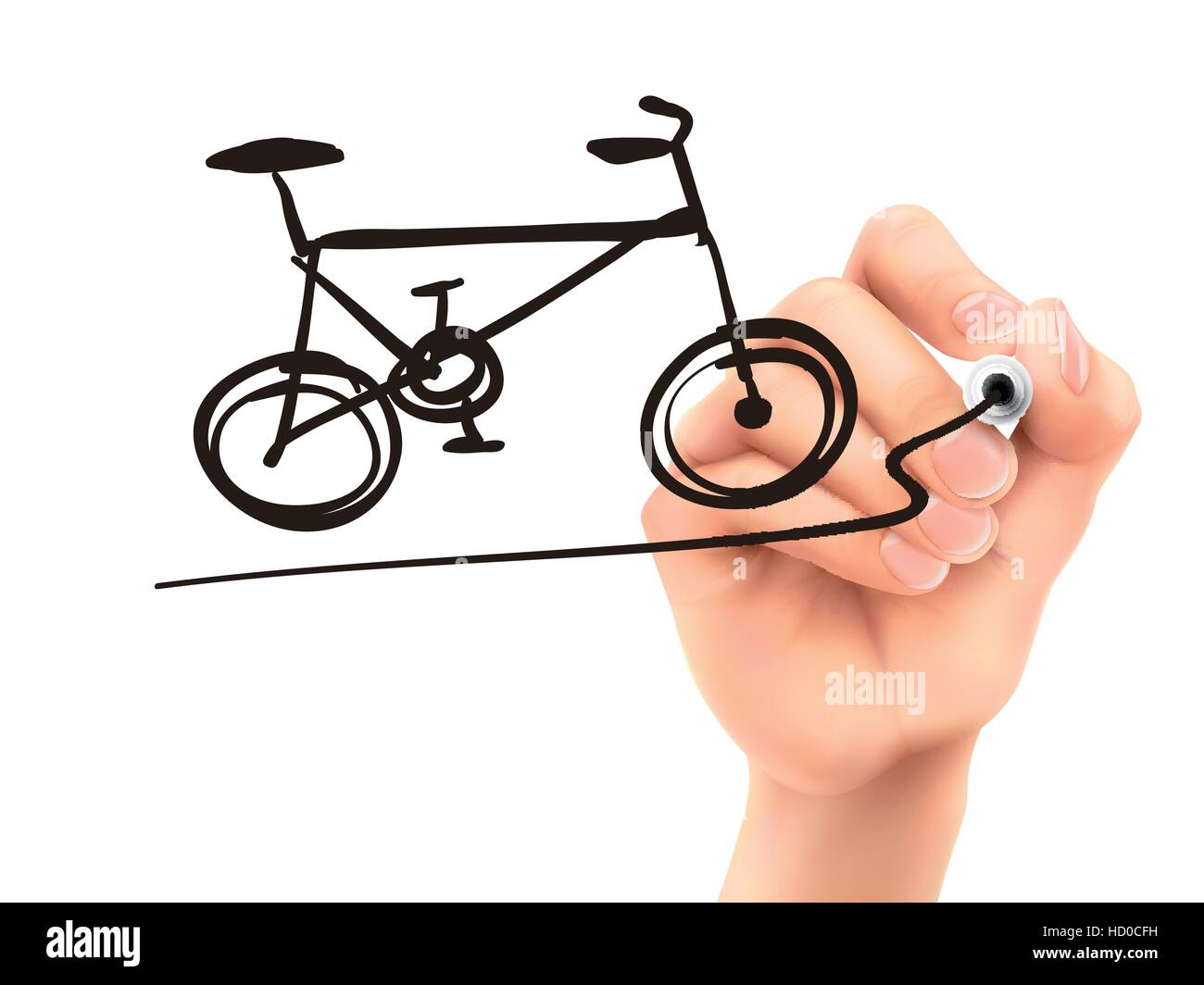 Bike hand painting Stock Vector Images - Alamy