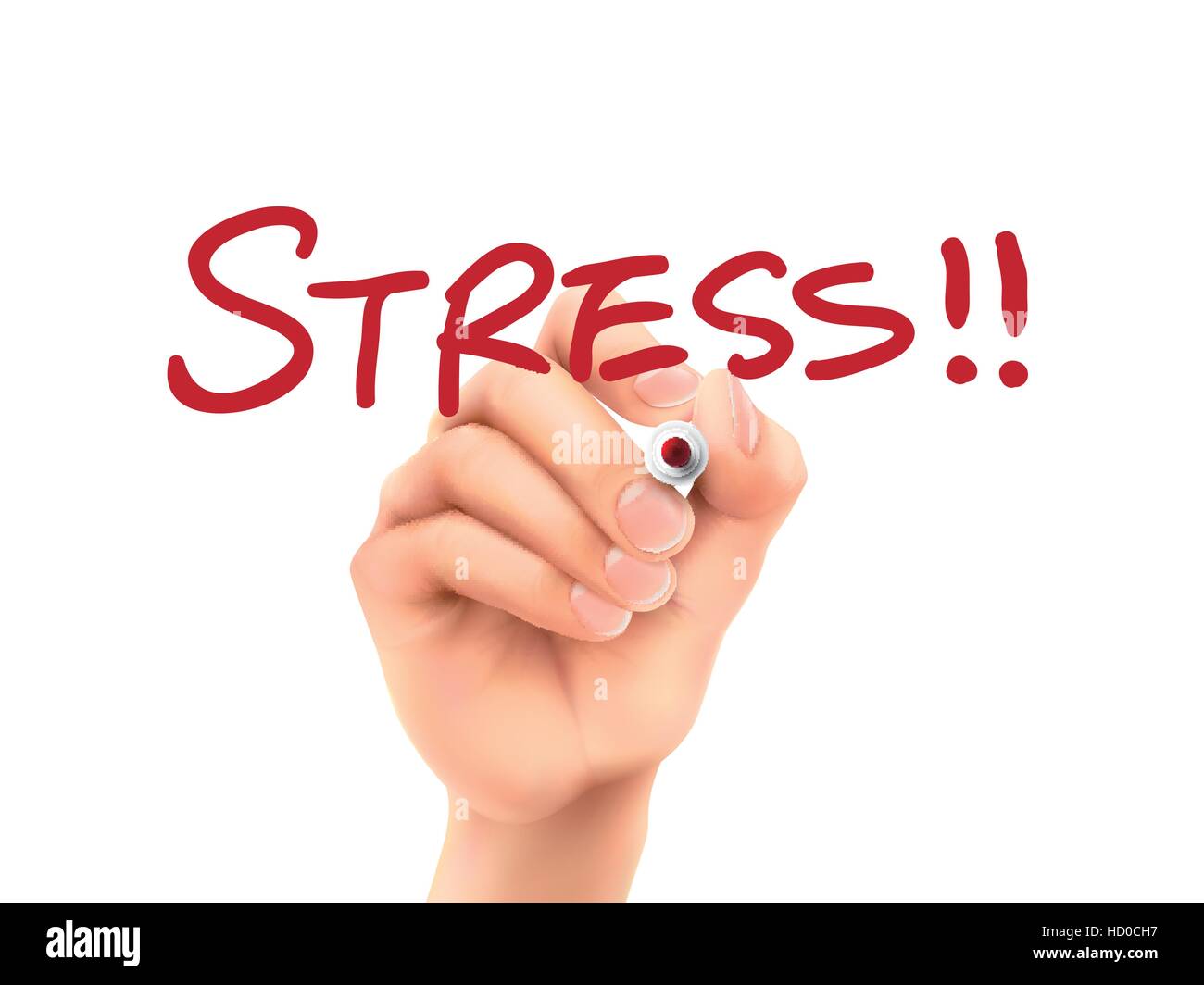 stress word written by hand on a transparent board Stock Vector Image ...