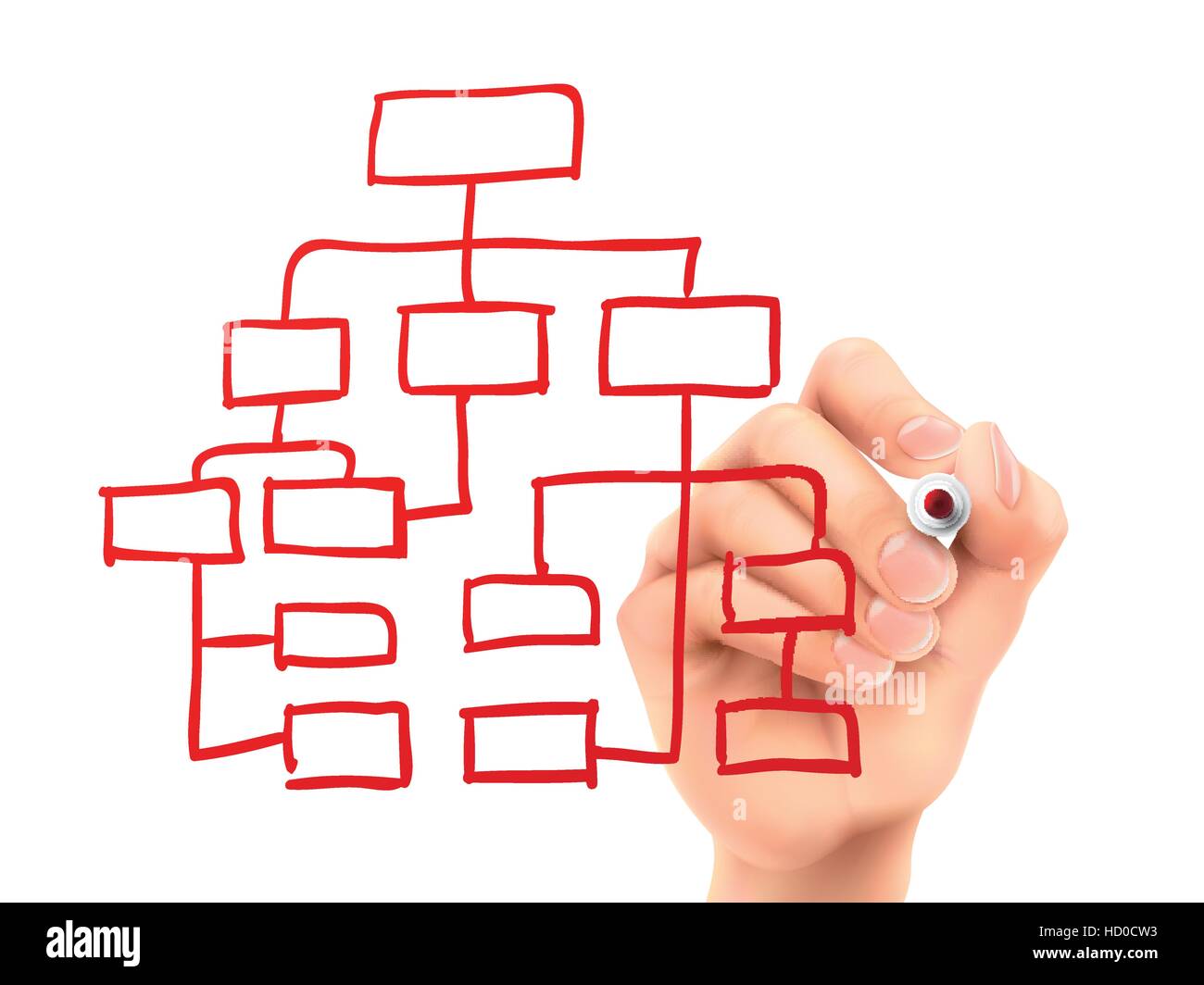 Hand drawn org chart hi-res stock photography and images - Alamy