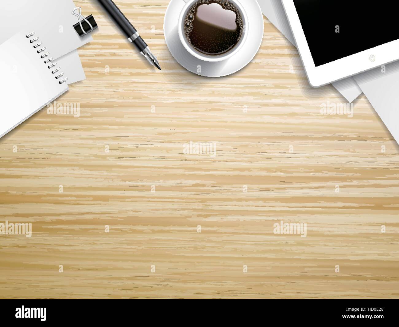 Blank vintage table top view Stock Vector Images - Alamy