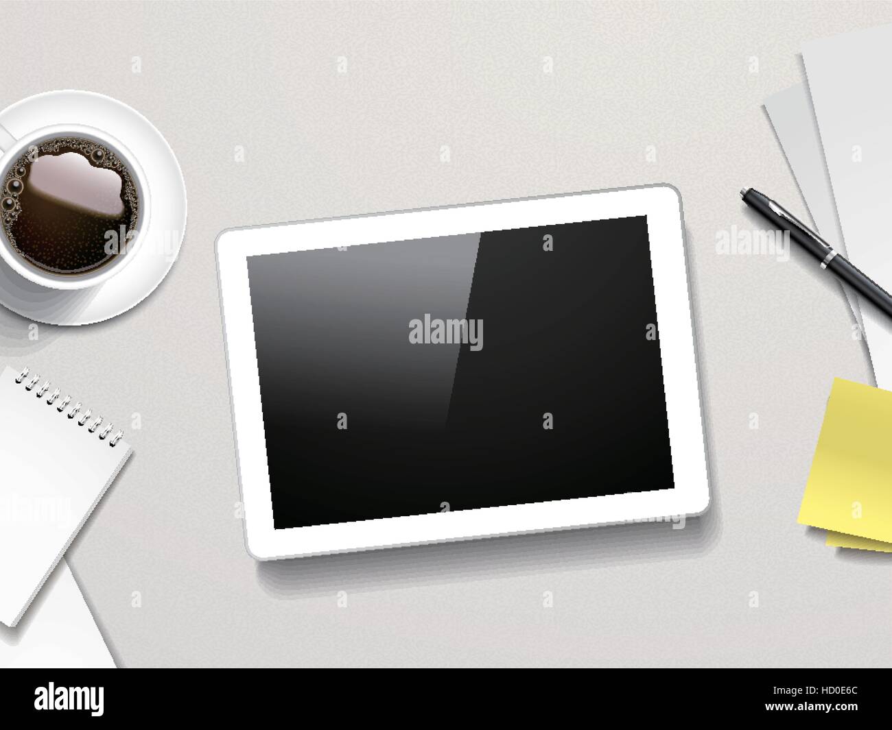Tablet home screen table Stock Vector Images - Alamy