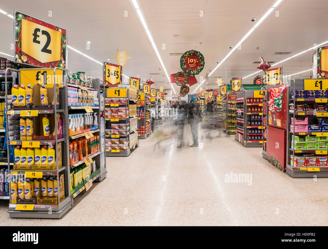 Busy Christmas in the aisles at the newly refurbished Morrisons ...