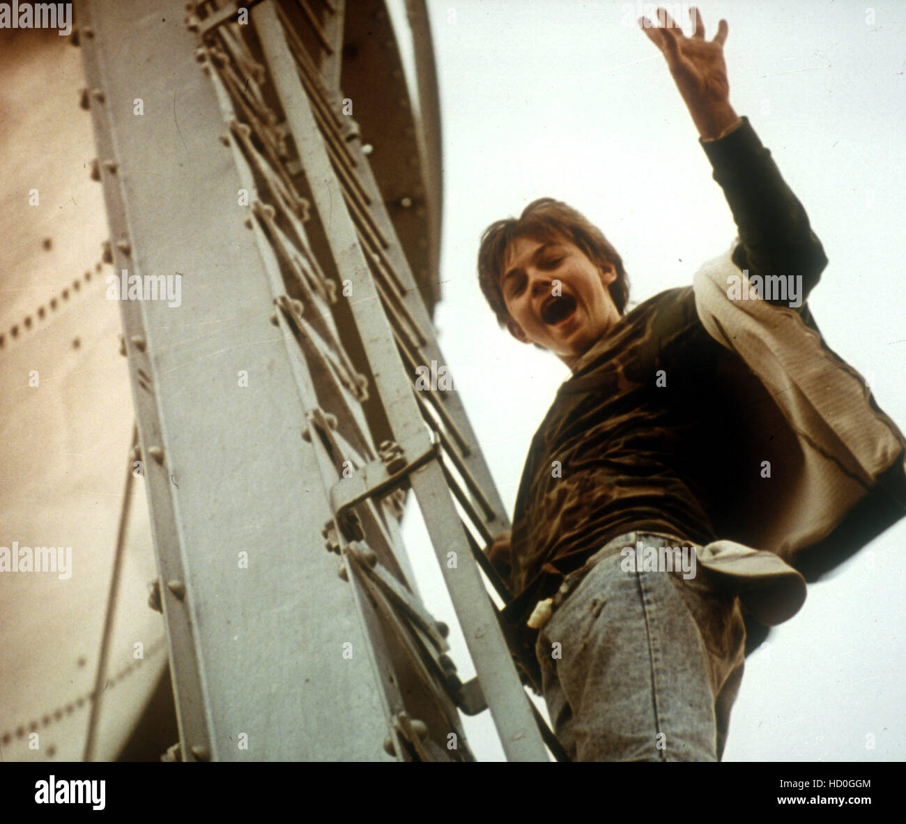 WHAT'S EATING GILBERT GRAPE?, Leonardo Di Caprio, 1993, on ladder of ...