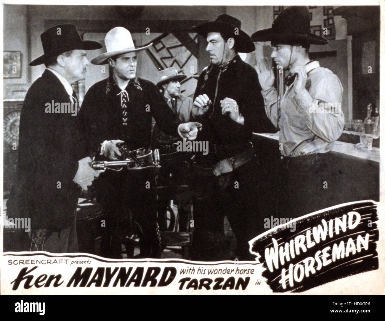 WHIRLWIND HORSEMAN, Kenneth Harlan, Ken Maynard, Glenn Strange, Dave O ...