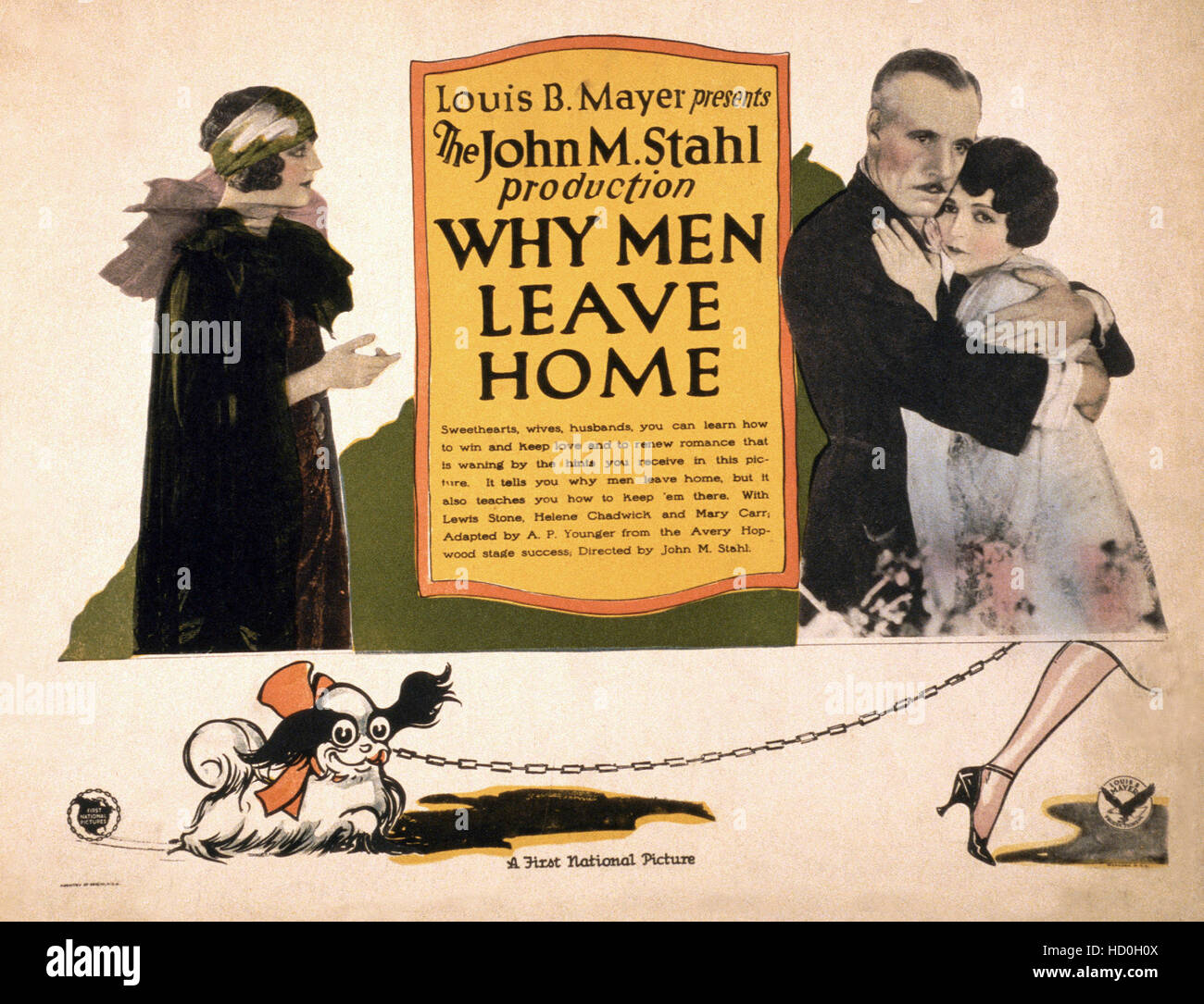 WHY MEN LEAVE HOME, US poster, from left: Alma Bennett, Lewis Stone ...