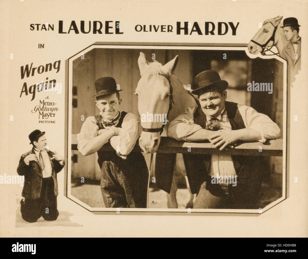 WRONG AGAIN, Stan Laurel, Oliver Hardy, 1929 Stock Photo - Alamy