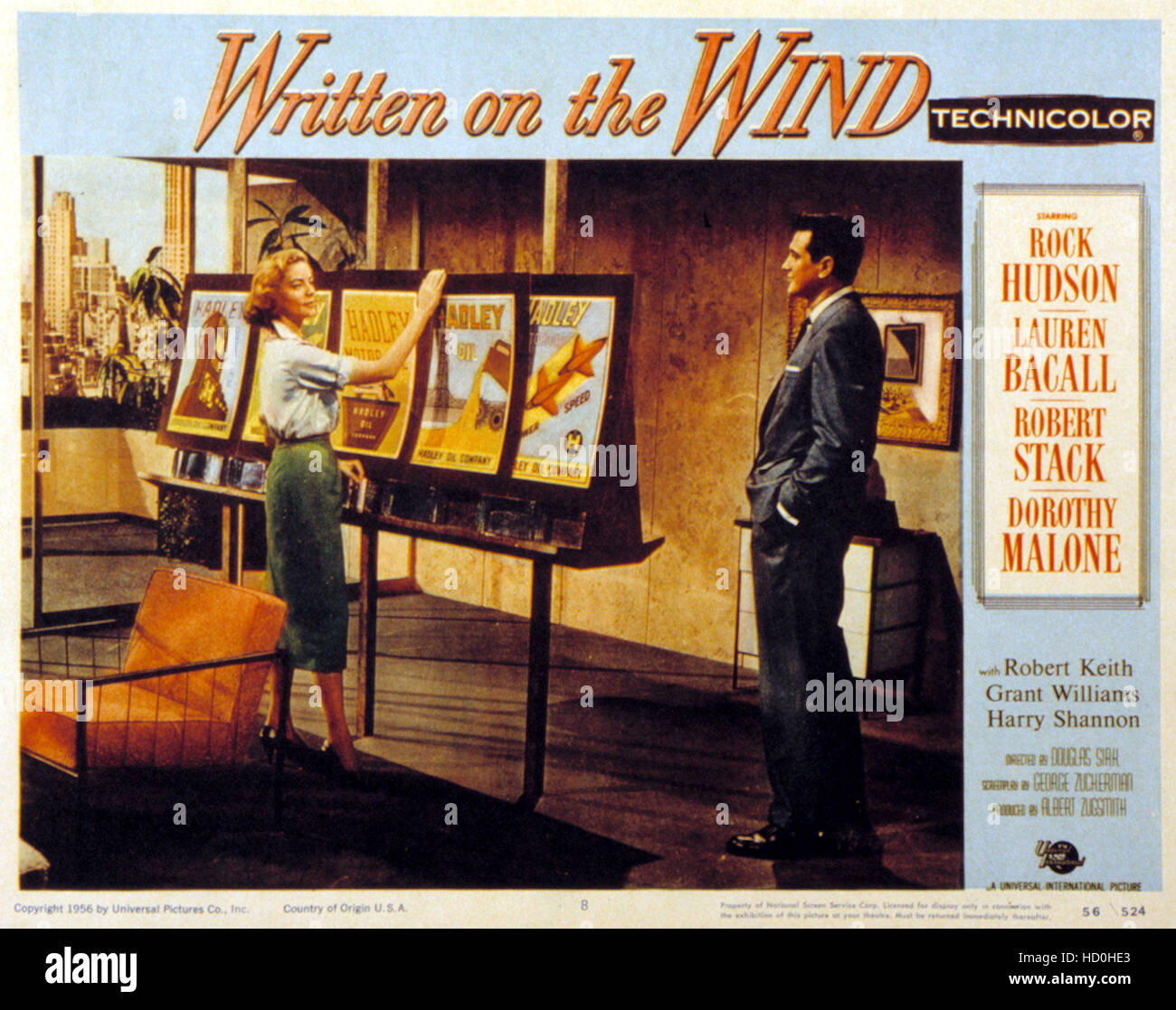 WRITTEN ON THE WIND, Lauren Bacall, Rock Hudson, 1956 Stock Photo - Alamy