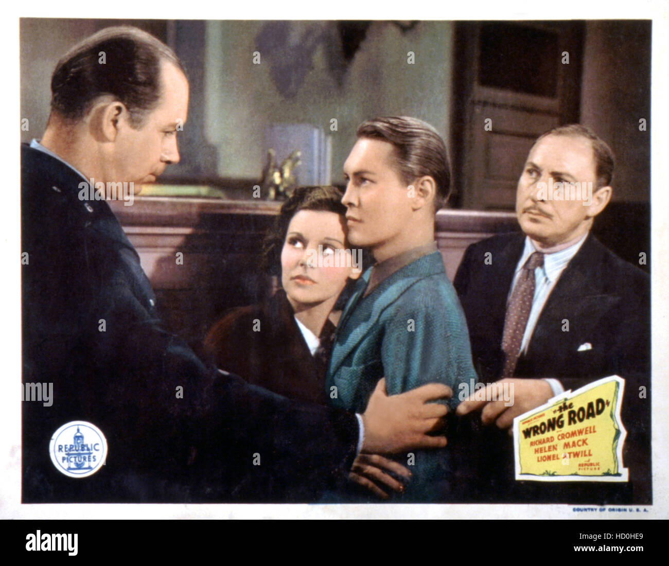 THE WRONG ROAD, Helen Mack, Richard Cromwell, Lionel Atwill, 1937 Stock ...