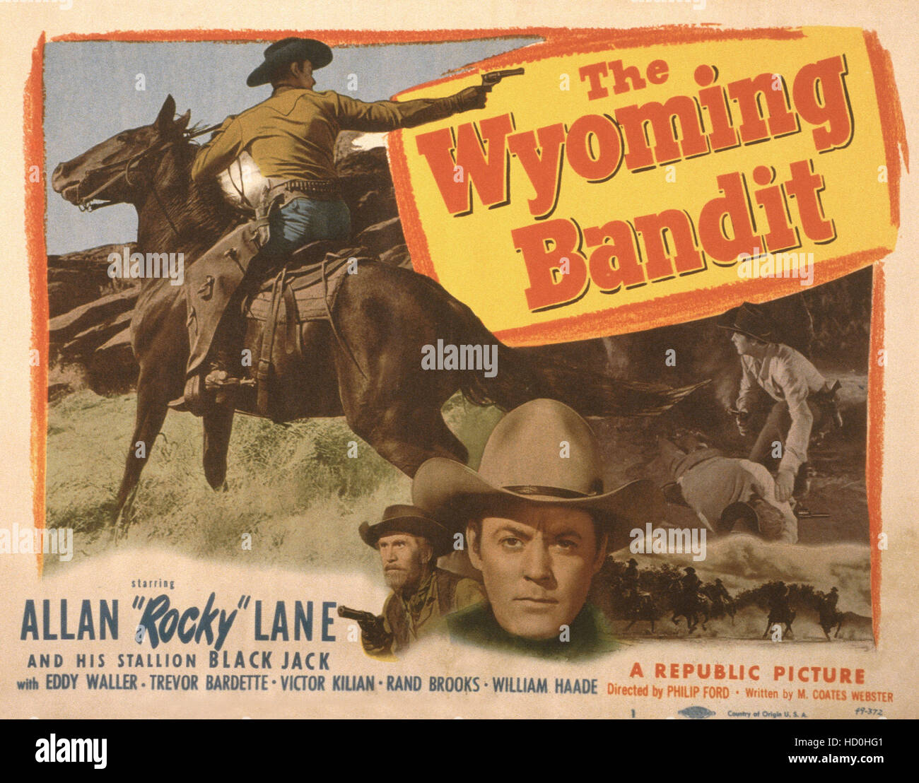 THE WYOMING BANDIT, US lobbycard, bottom from left: Eddy Waller, Allan ...