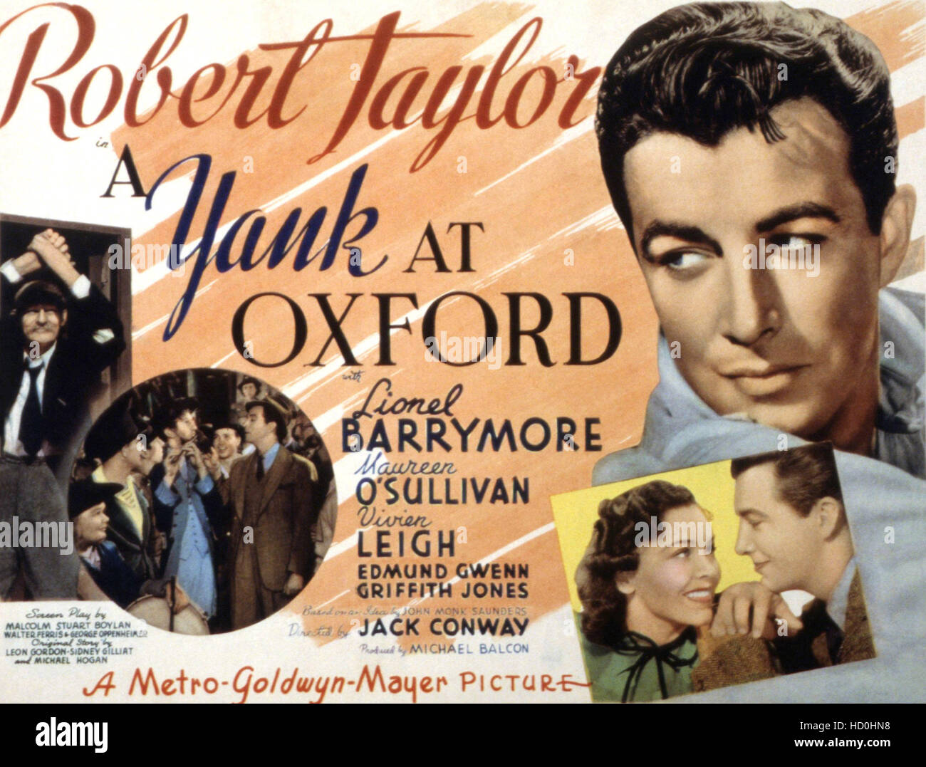 A YANK AT OXFORD, Robert Taylor, Maureen O'Sullivan, Lionel Barrynore ...