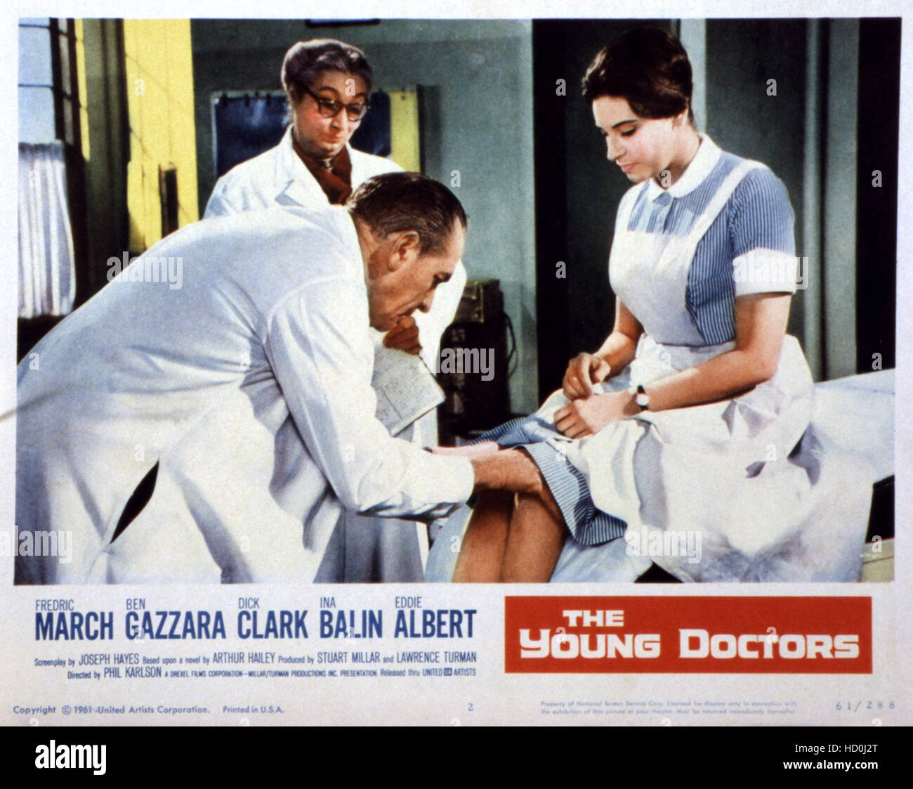 THE YOUNG DOCTORS, Poster Art, Fredric March, Dick Clark, Ina Balin ...