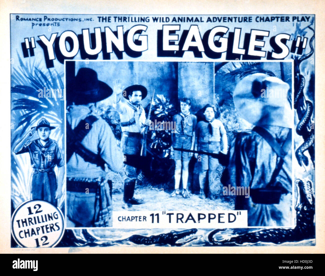 YOUNG EAGLES, second, third and fourth from left: Carter Dixon, Jim Vance, Bobby Cox, 1934 Stock ...