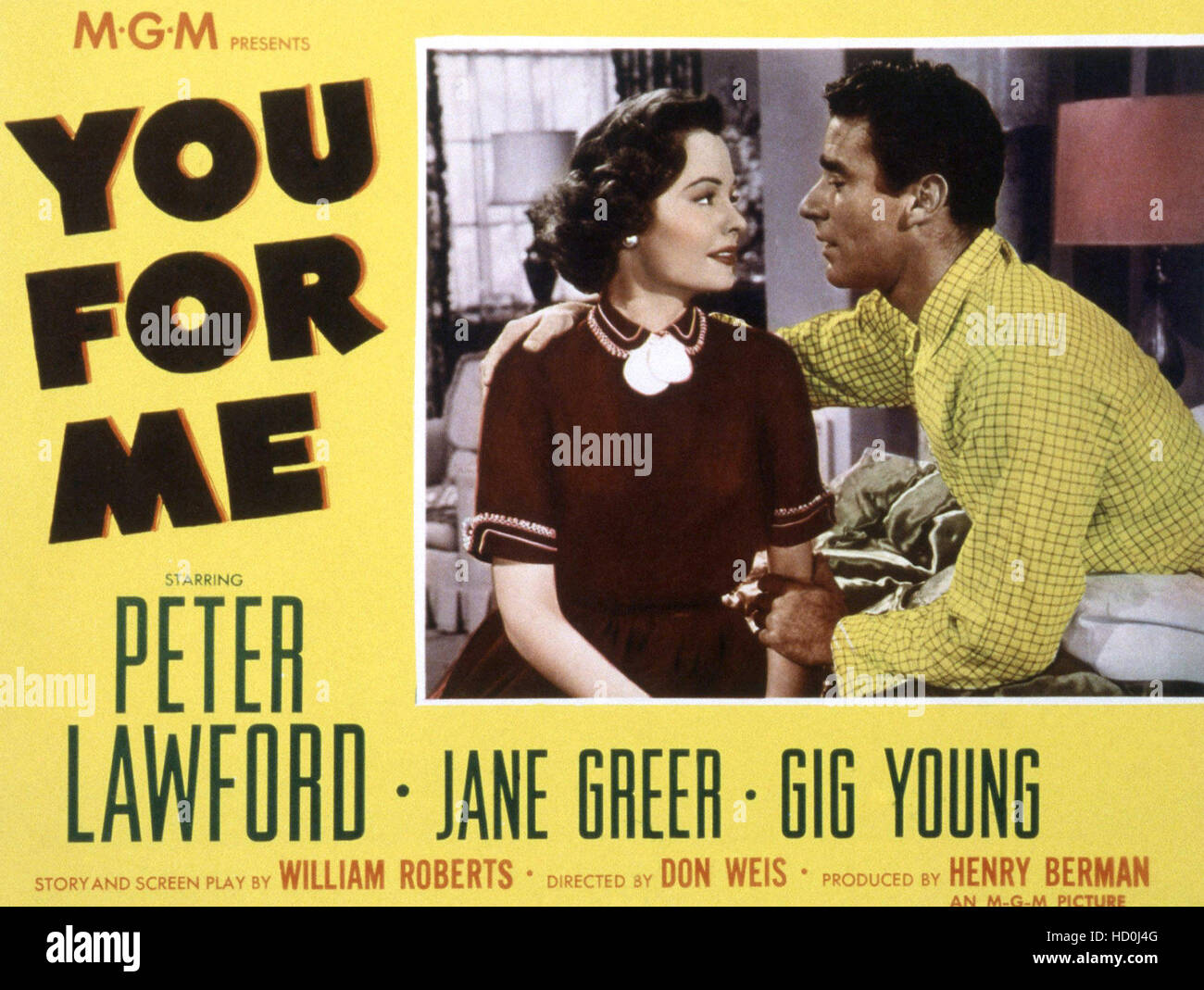 YOU FOR ME, Jane Greer, Peter Lawford, 1952 Stock Photo - Alamy